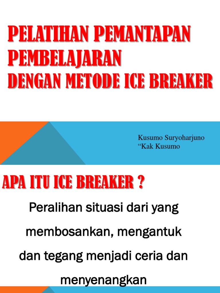 Materi Pembelajaran ICE BREAKING | PDF