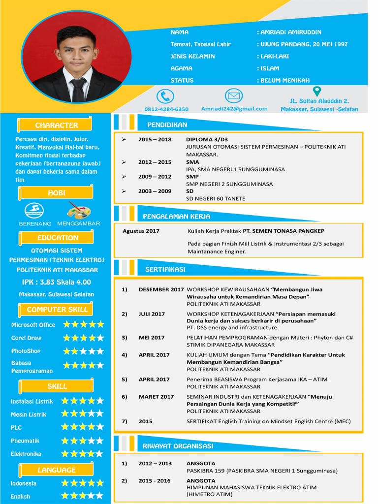 Contoh Curriculum Vitae 01 | PDF