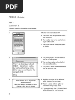 PET Practice Test 3 Answer Key | PDF