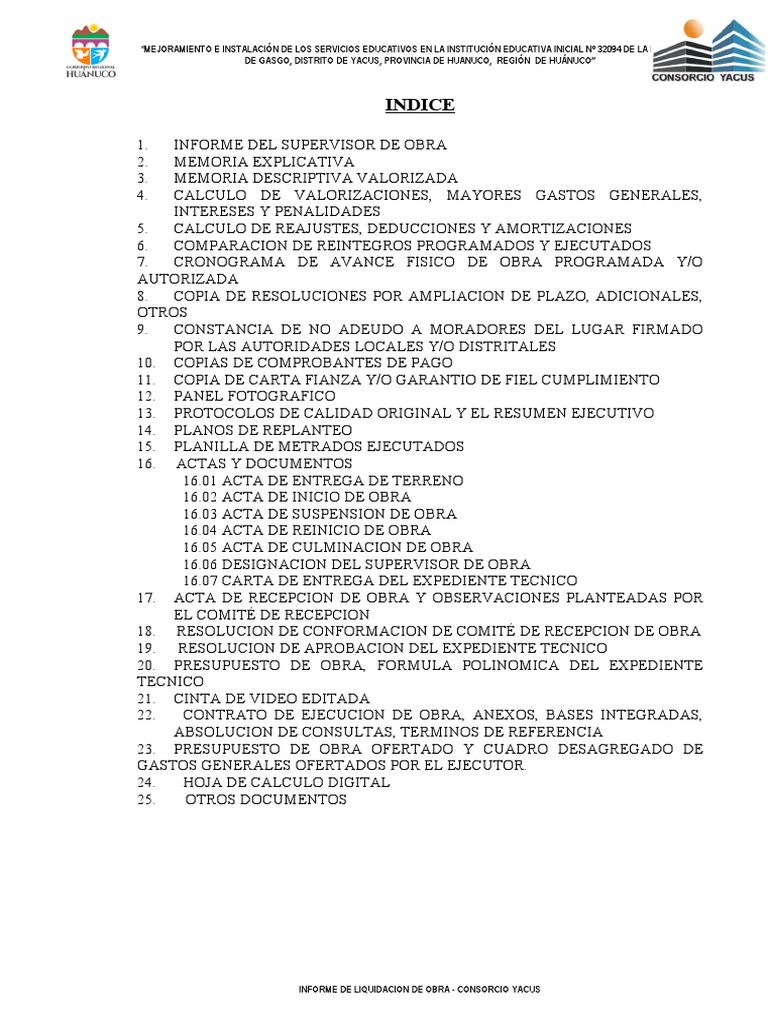 Indice y Separadores | PDF