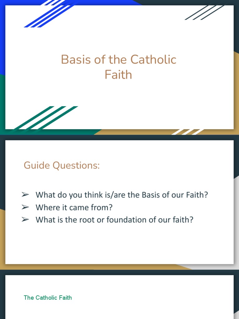 Basis of The Catholic Faith | PDF | Ten Commandments | Lord's Prayer