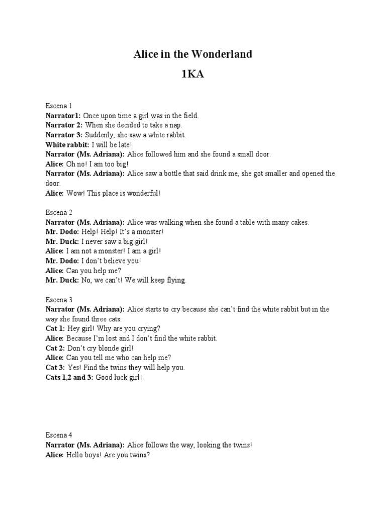 Alicia en el País de las Maravillas | PDF | British Children's Novels ...