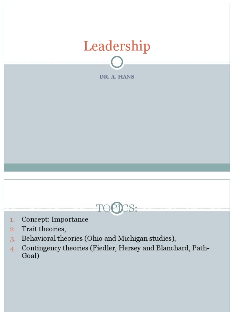 Leadership Module 3 | PDF | Leadership | Control (Social And Political)