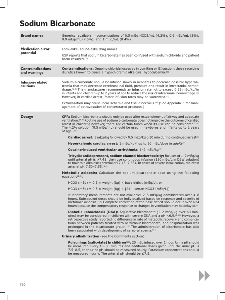 Sodium Bicarbonate: Brand Names Medication Error Potential | Download ...
