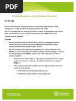 Clinical Handover Guideline | PDF | Patient | Health Professional