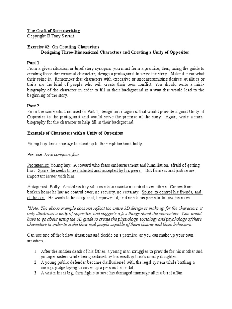 Exercise for designing unity of opposite | PDF