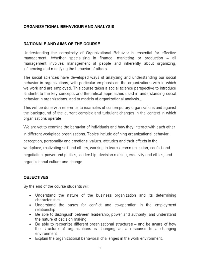 OB Notes.. | PDF | Organizational Behavior | Attitude (Psychology)