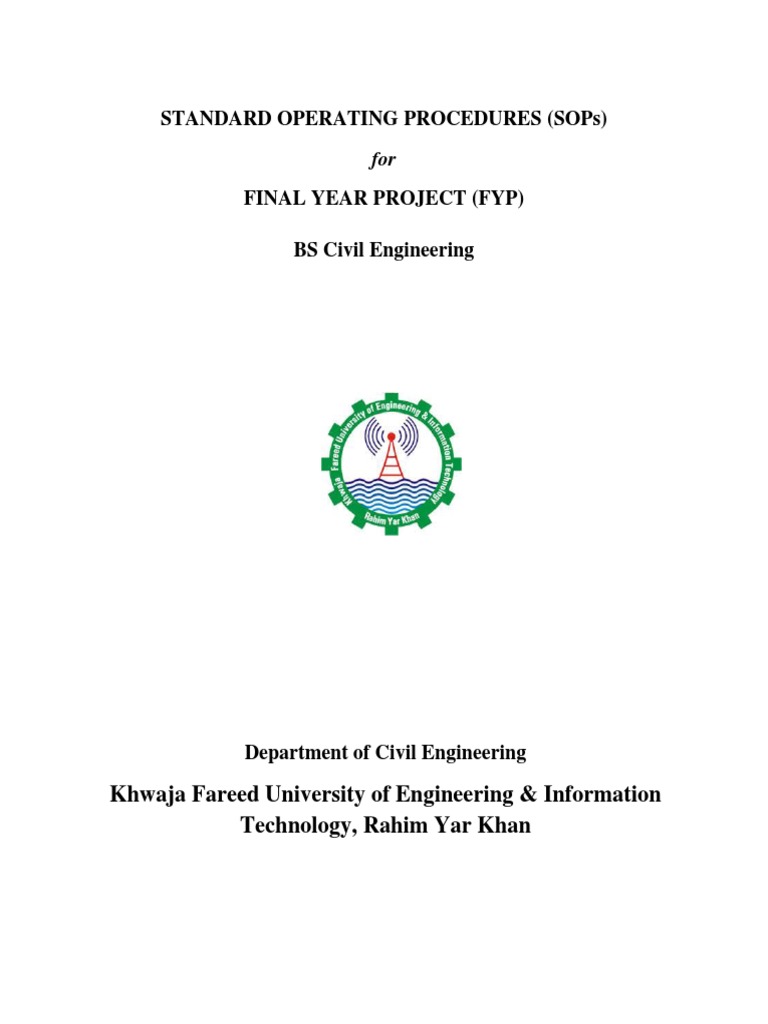 SOPs For FYP | Download Free PDF | Interdisciplinarity | Evaluation