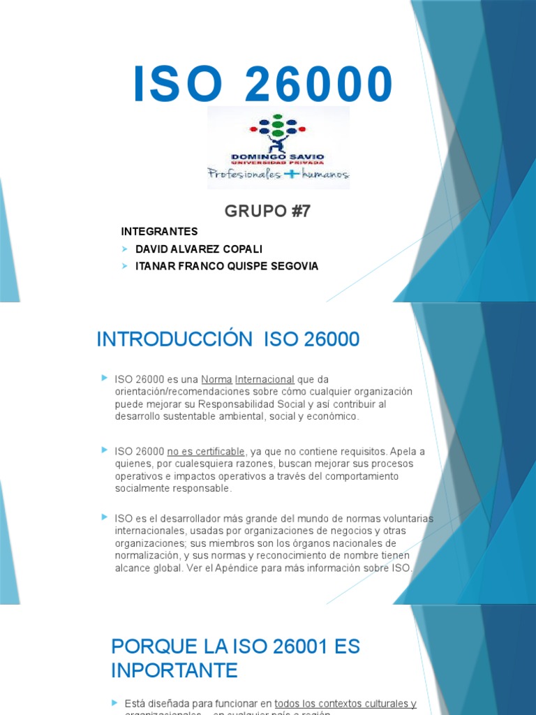 Trabajo Iso 26001 | PDF | Responsabilidad social corporativa ...