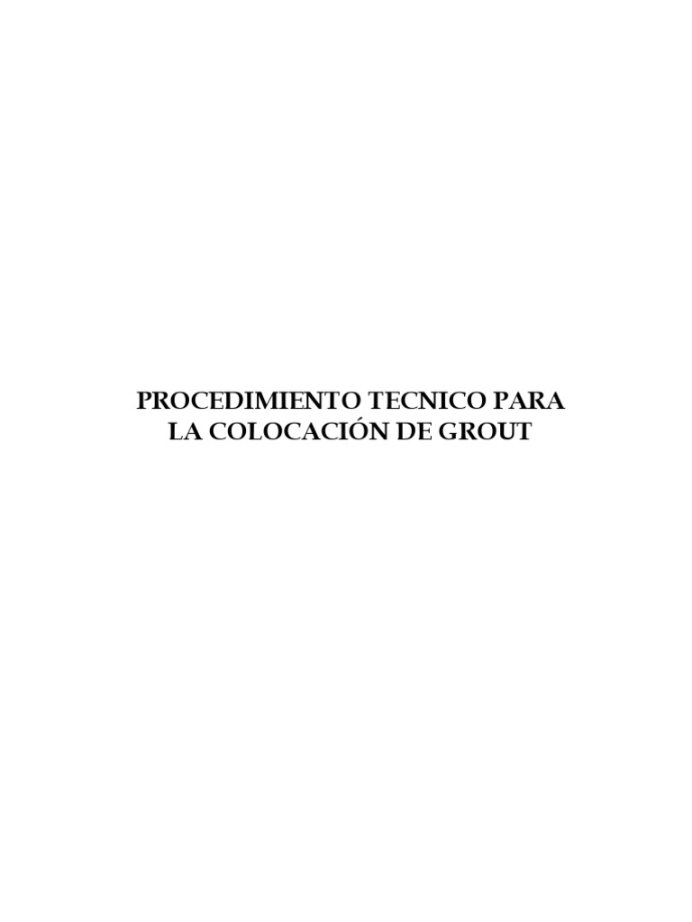 Colocación de Grout | PDF | Hormigón | Acero