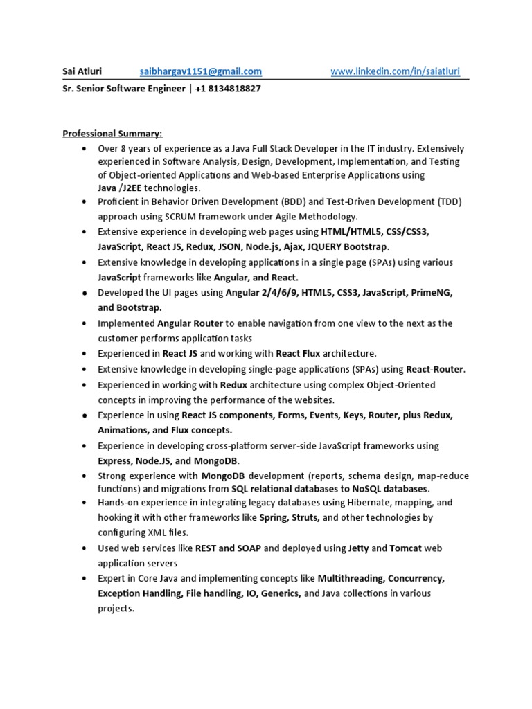 Java Developer with Extensive Experience in Financial Technologies | PDF | Spring Framework ...