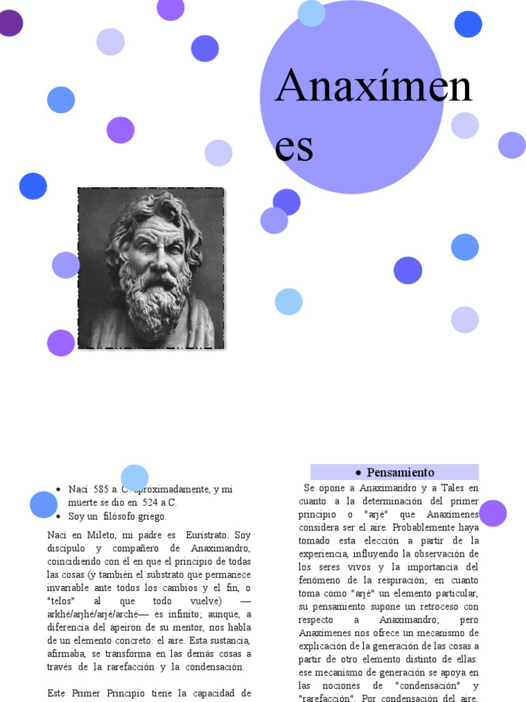Anaxímenes | PDF | Metafísica