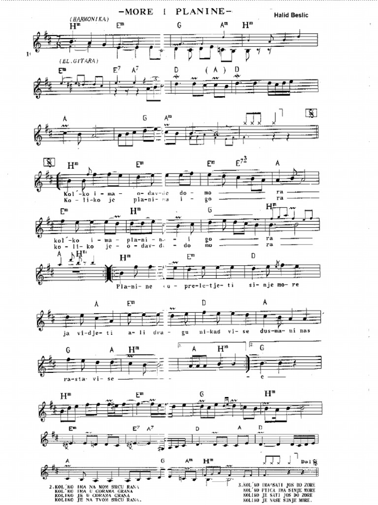Halid Beslic - More I Planine | PDF