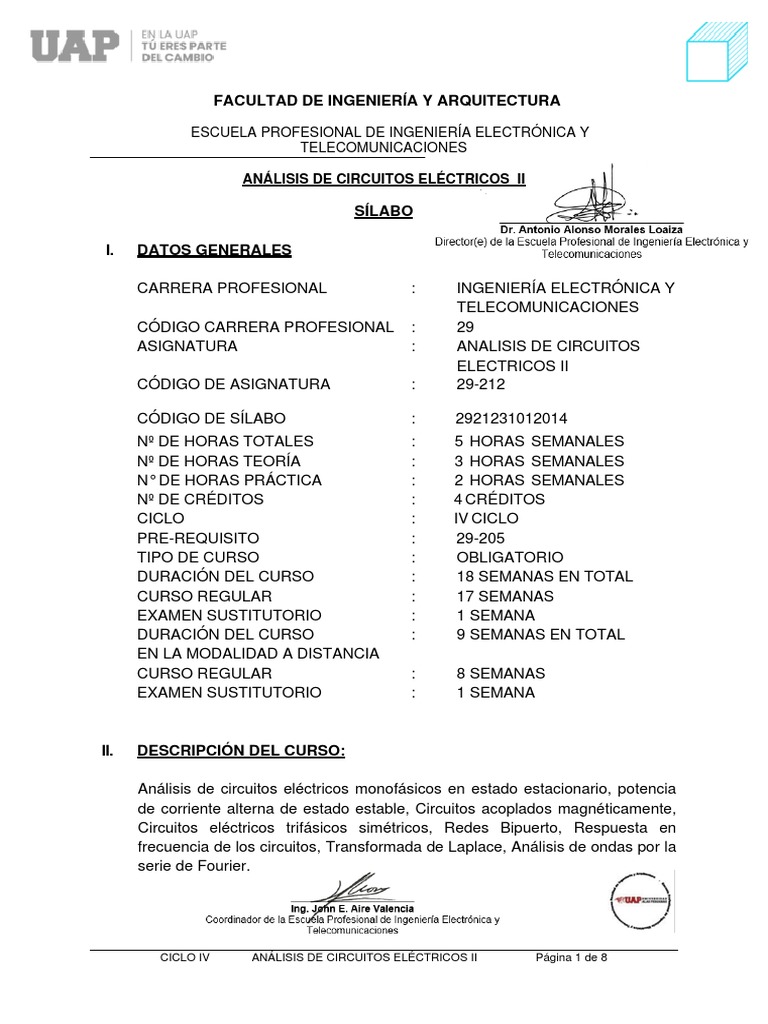 Análisis De Circuitos Eléctricos Ii Pdf Energia Electrica