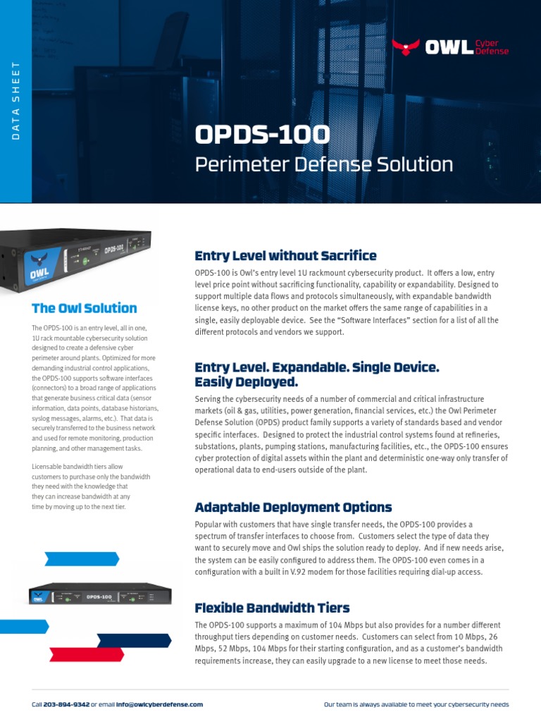 OPDS-100: Perimeter Defense Solution | PDF | Security | Computer Security
