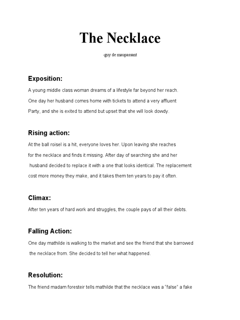 The Necklace: Exposition | PDF