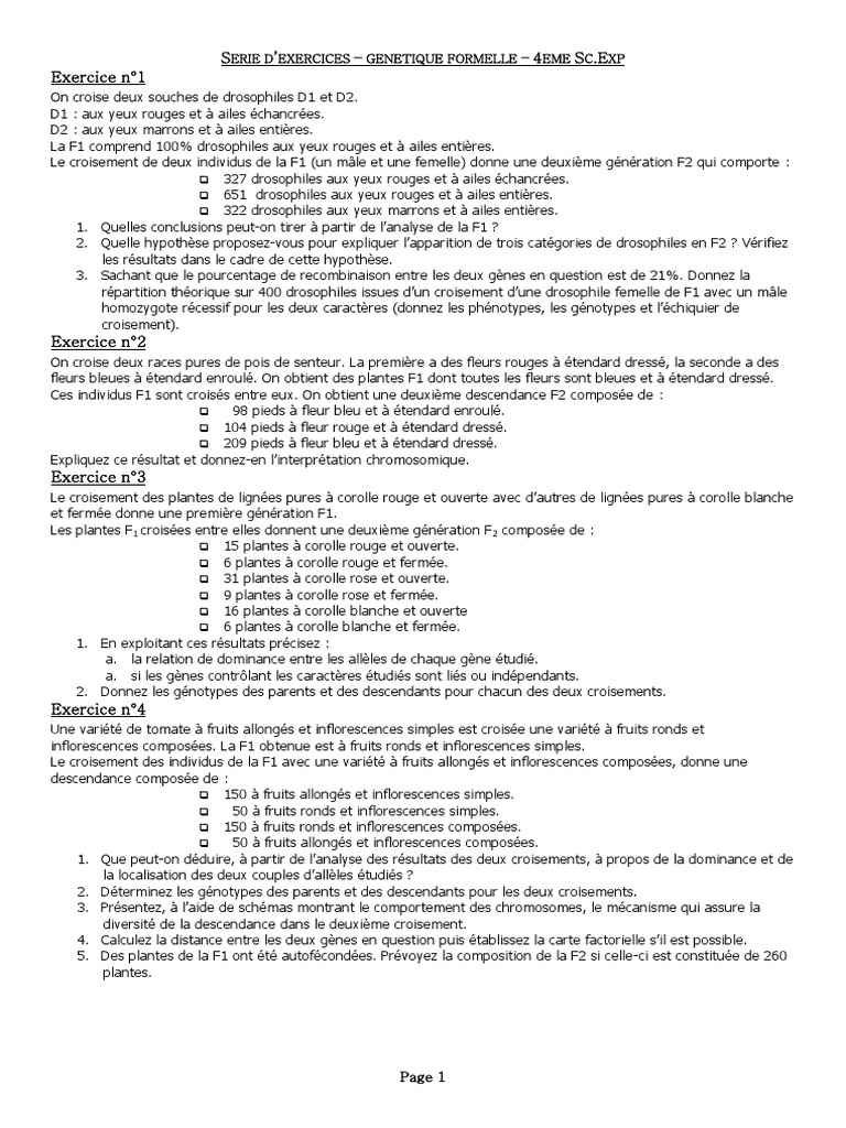 Genetique Formell | PDF | Hybride (Biologie) | Génotype