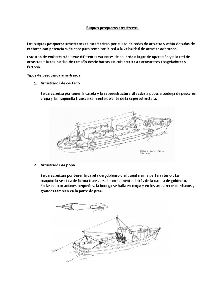 Tipos de buques pesqueros arrastreros | PDF | Hogar, jardinería y bricolaje