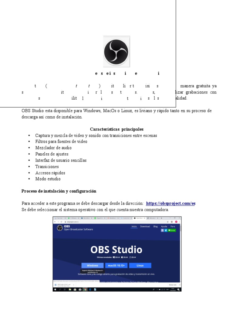 Manual OBS Studio | PDF | Archivo de computadora | Ventana (informática)