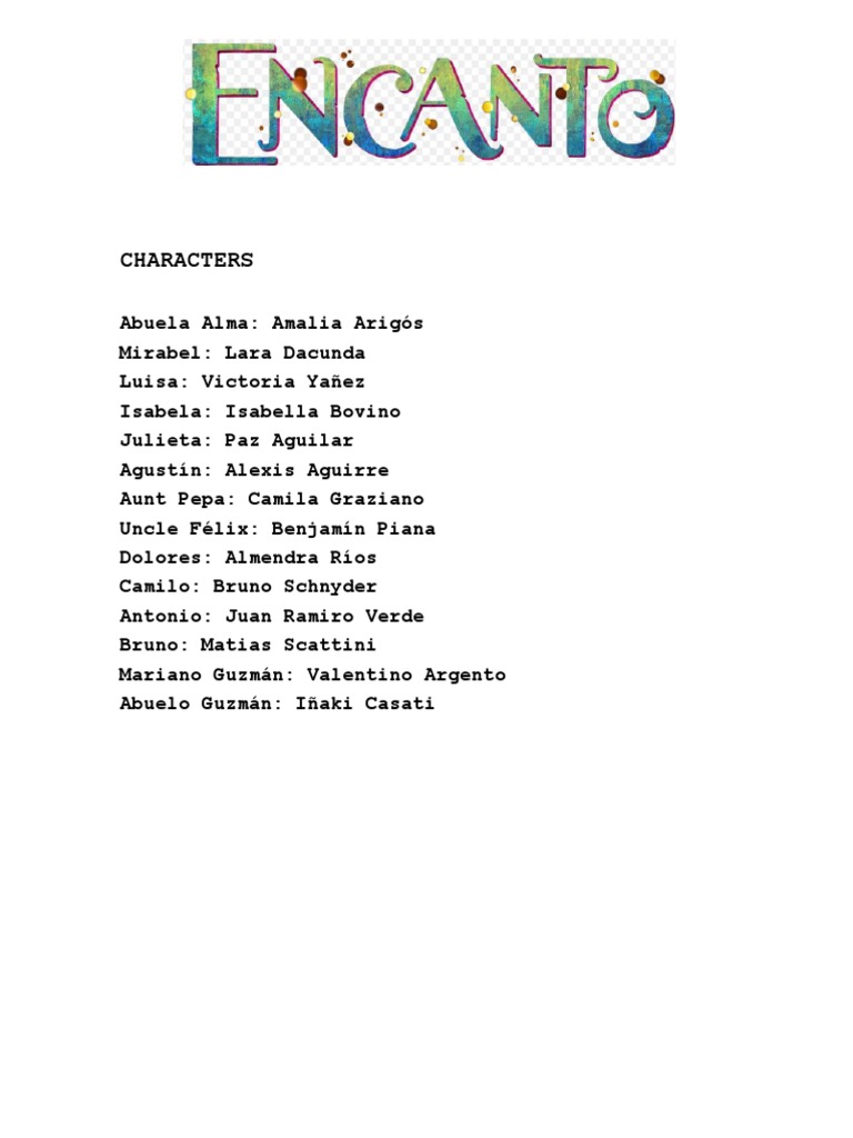 Encanto Script 2022 | PDF