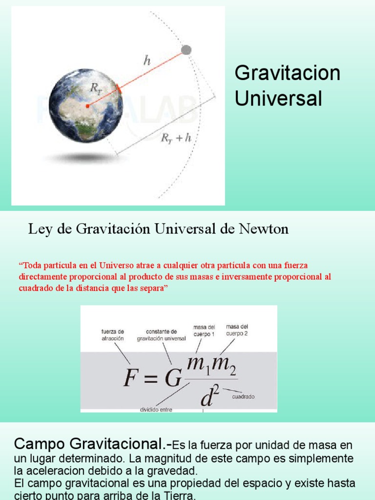 Ley de Gravitación Universal y Constante G | PDF | Gravedad | Fuerza