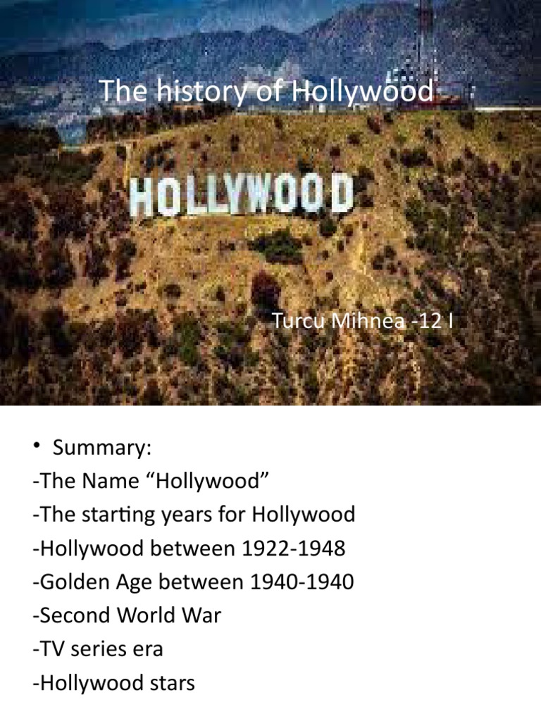 The Evolution of Hollywood History | PDF | Hollywood | Warner Bros.