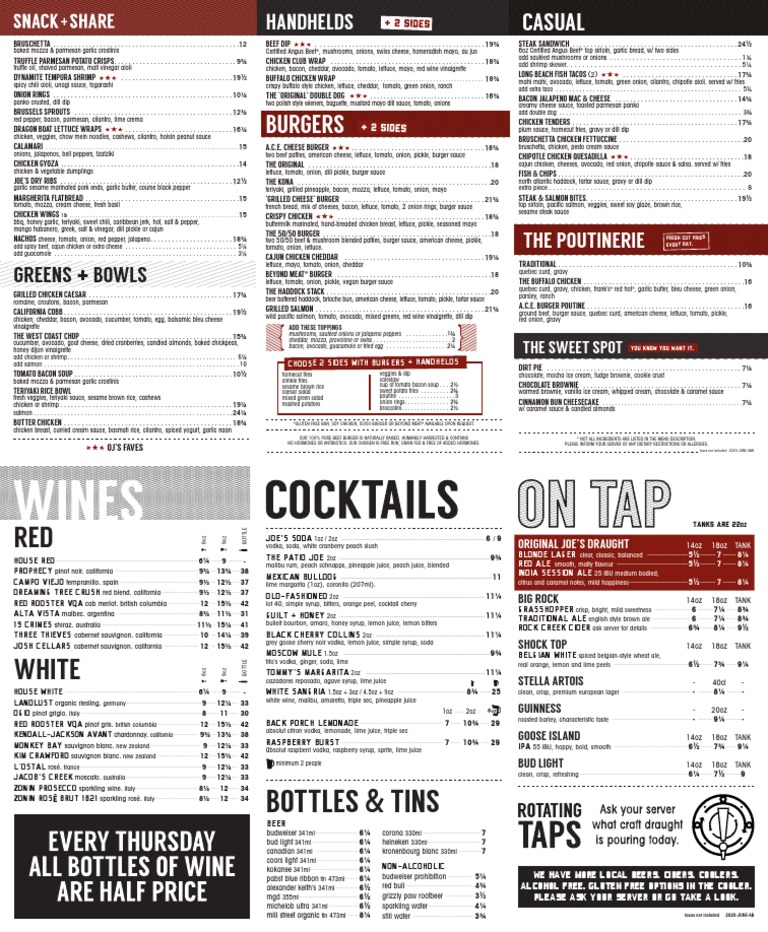 Sab Menu | PDF | Hamburgers | Anheuser Busch Brands