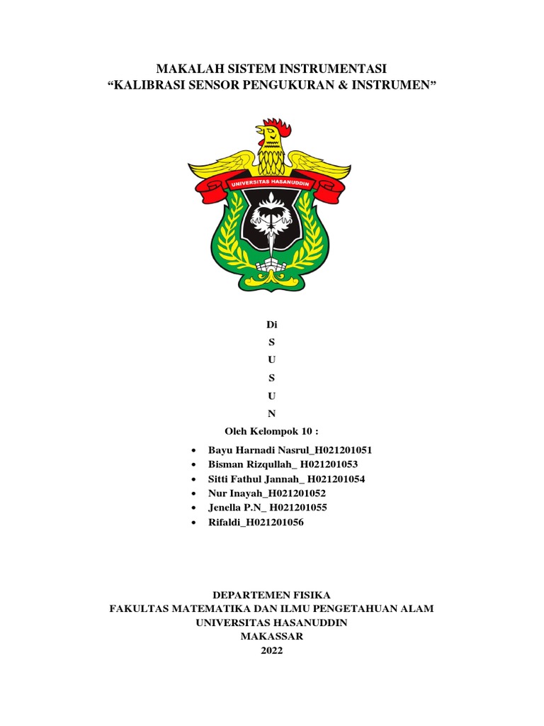 Kalibrasi Sensor Pengukuran Dan Instrumen - SISTEM INSTRUMENTASI | PDF