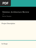 Solution Architecture Document SAD Template | PDF | Scope (Computer Science) | Computer Security