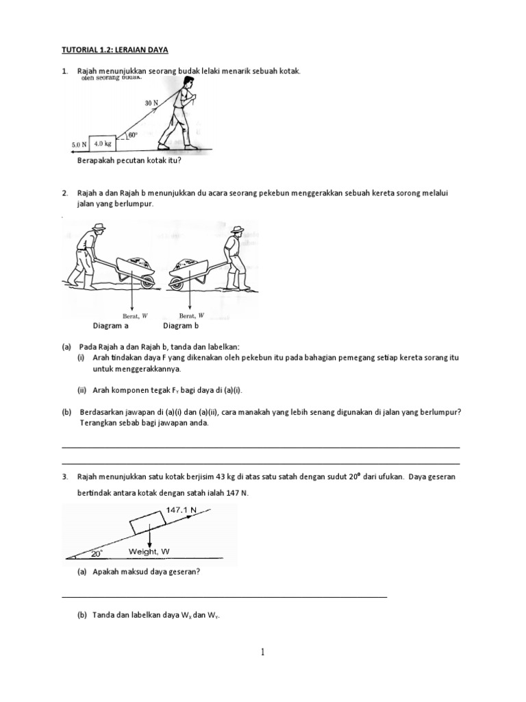 Tutorial 1.2 Leraian Daya | PDF