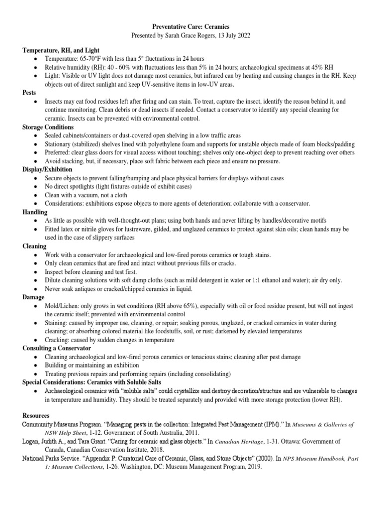 Preventative Care Brief Ceramics | PDF | Materials | Chemistry