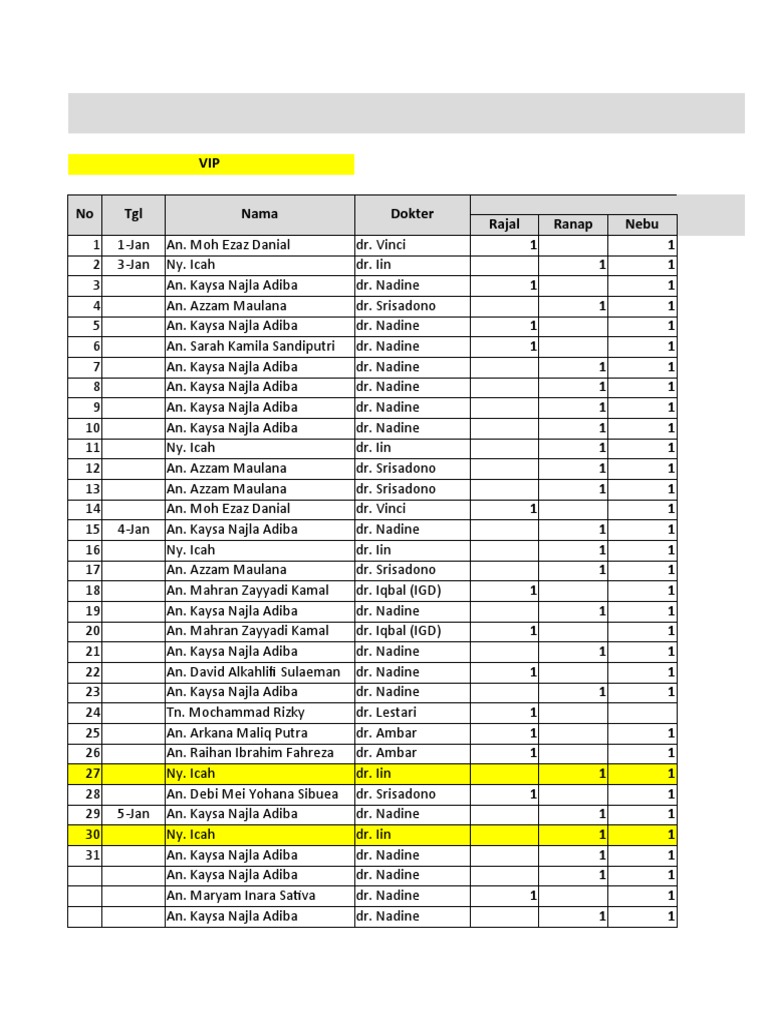 Data Kunjungan Pasien 2022 | PDF