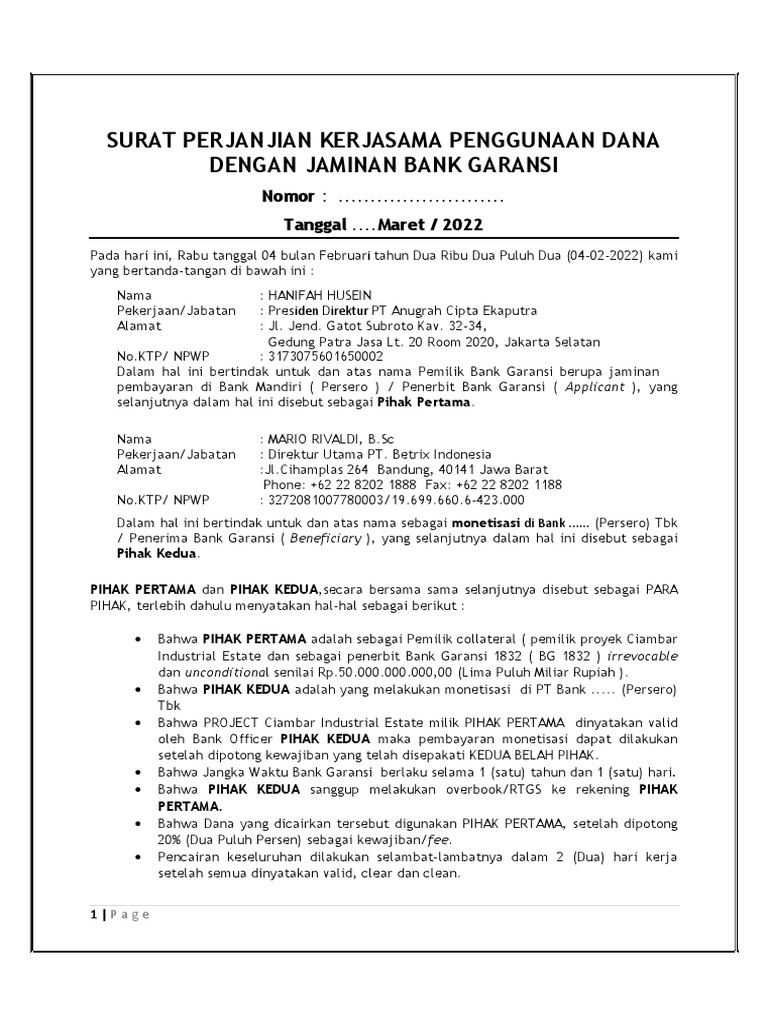 Mou Betrik 3 Siap | PDF