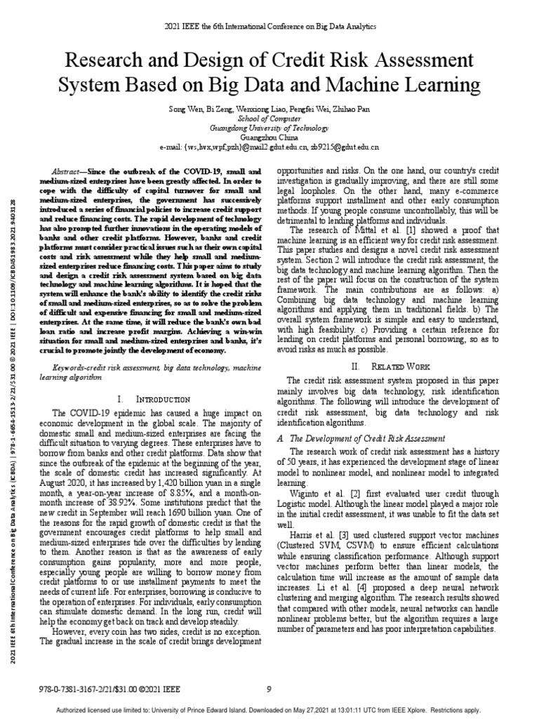 20.-Research and Design of Credit Risk Assessment | PDF | Big Data ...