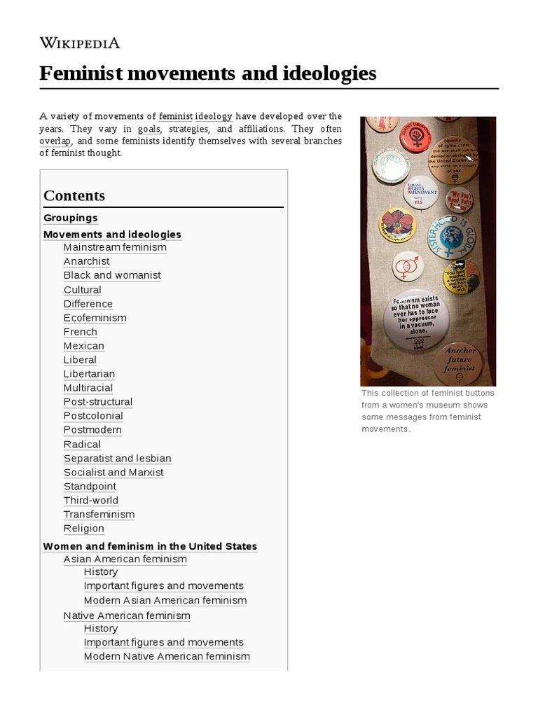 Groupings Movements and Ideologies | PDF | Feminist Movements And ...