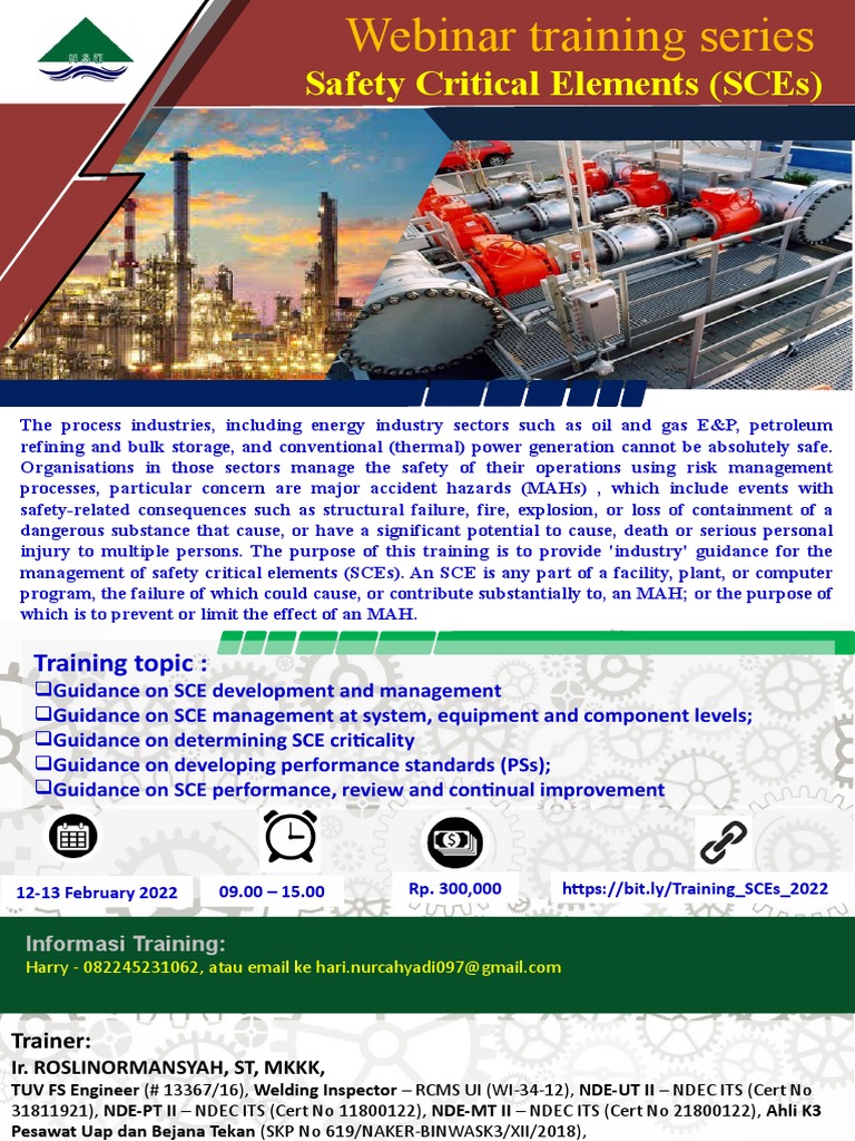 Safety Critical Elements Training Webinar | PDF | Computers