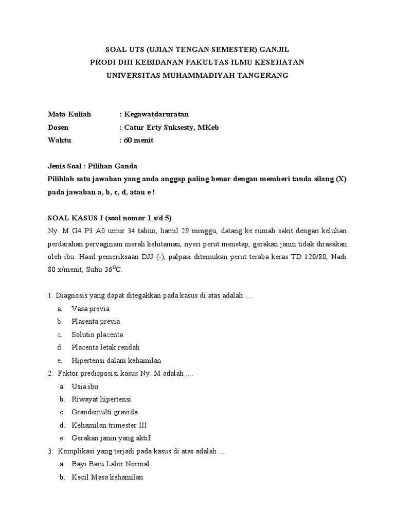 Soal UTS | PDF