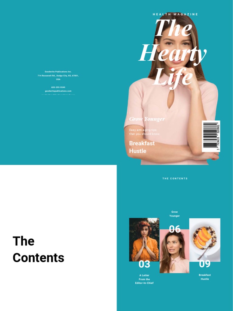 Printable Health Magazine Template A4 | PDF | Peanut Butter | Foods