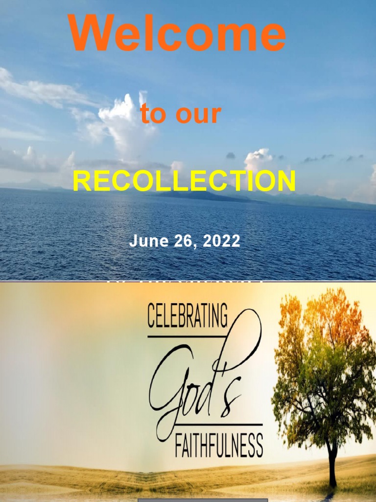 Faculty and Staff RECOLLECTION | PDF | Moses | Eucharist