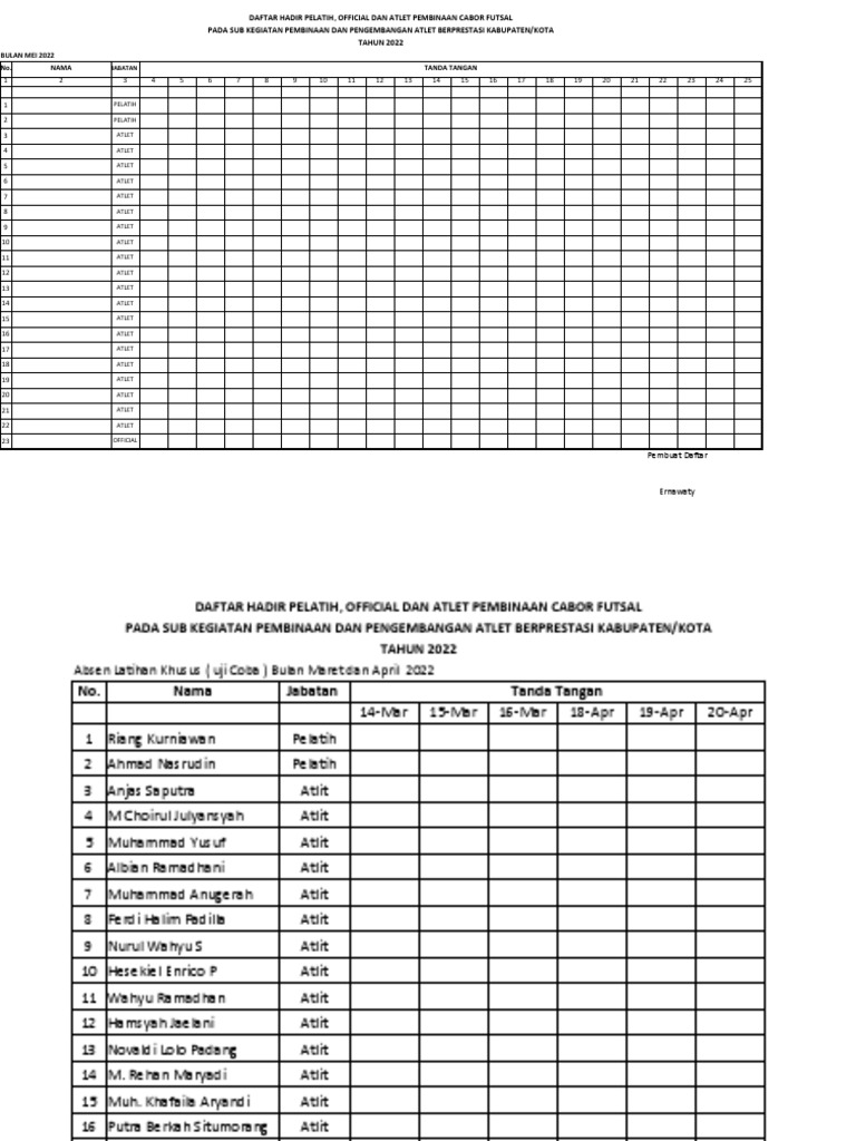 ATTENDANCE RECORD | PDF