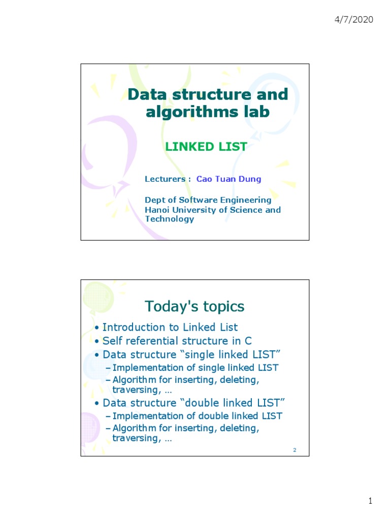 Linked List - Part I | PDF | Pointer (Computer Programming) | Software Development