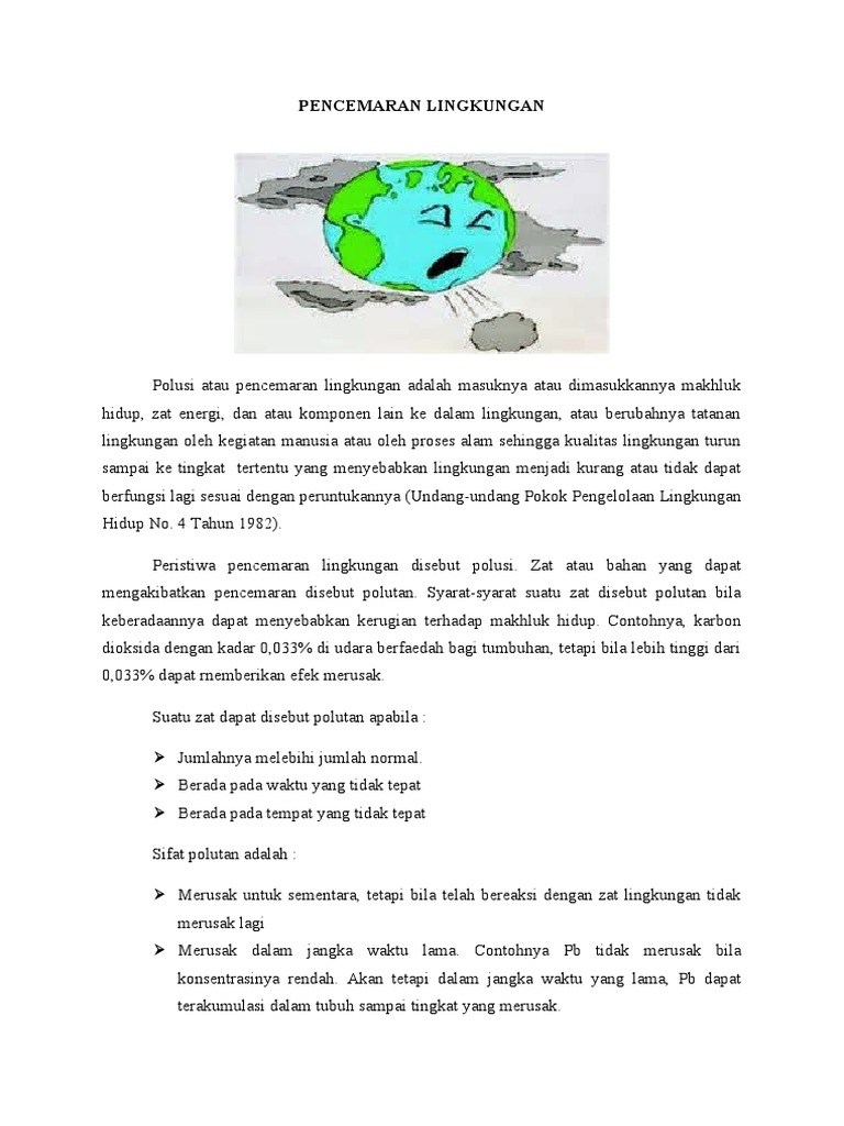 Pencemaran Lingkungan | PDF