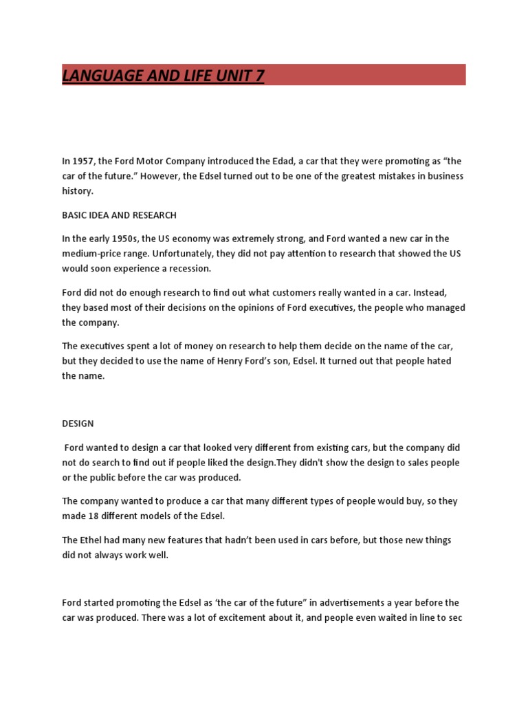 Language and Life Unit 7 | PDF | Motor Vehicle | Vietnam