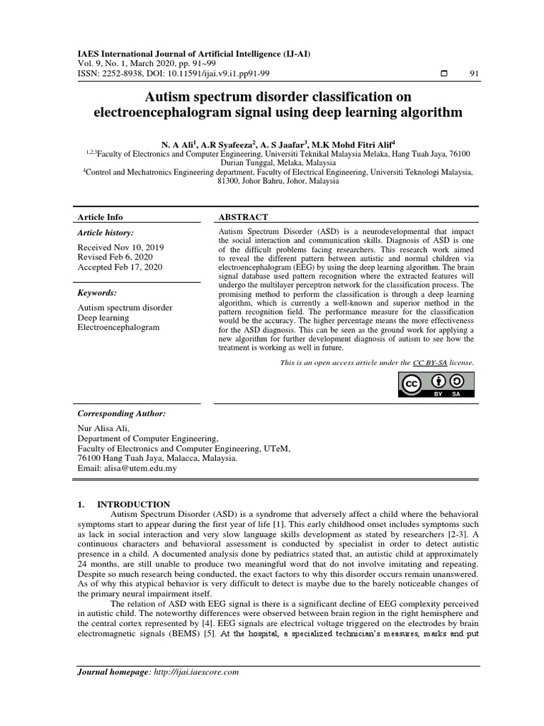 Autism Spectrum Disorder Classification On Electroencephalogram Signal Using Deep Learning