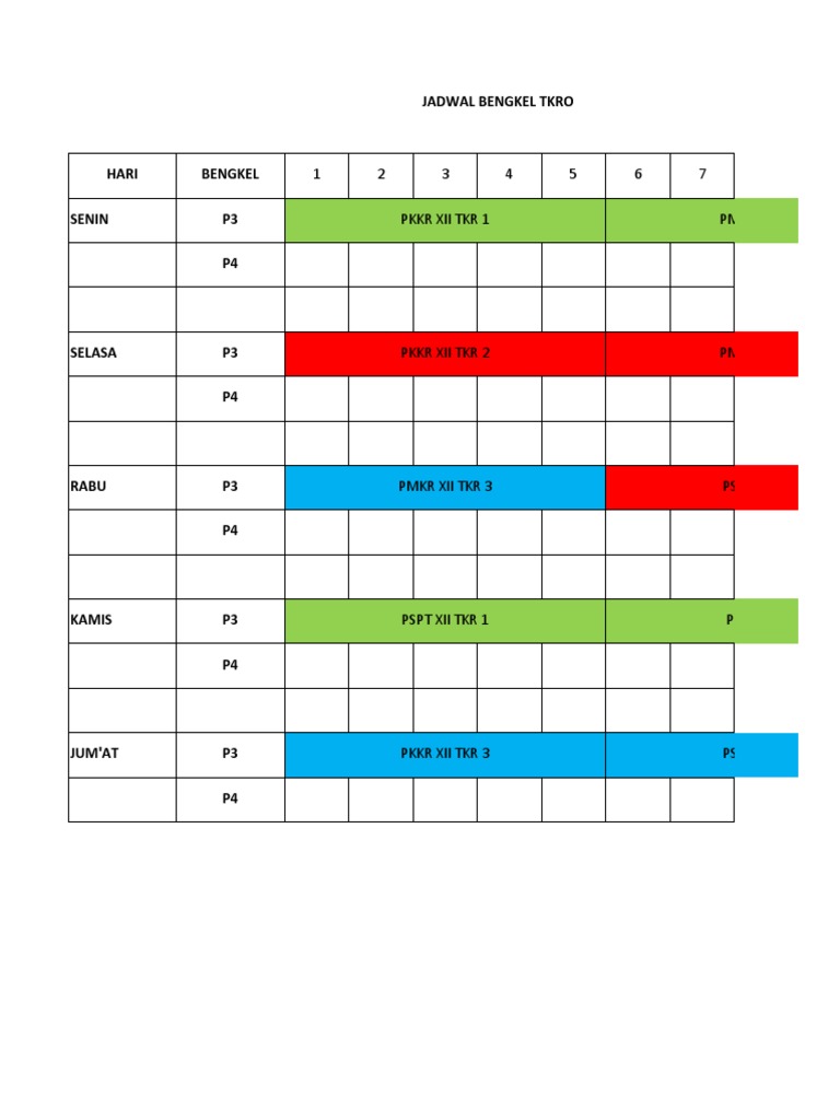 Jadwal Tkro 2022 | PDF