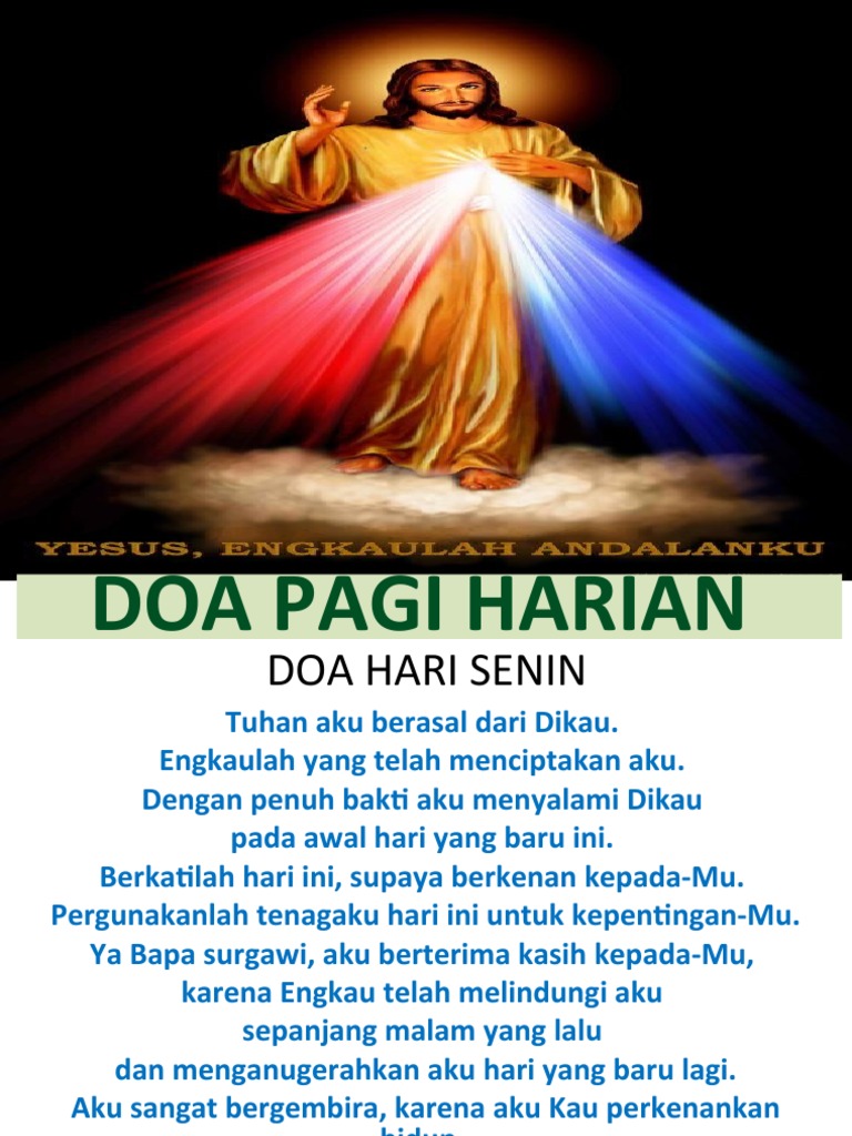 Doa Pagi Harian Untuk Kegiatan - Kerja | PDF