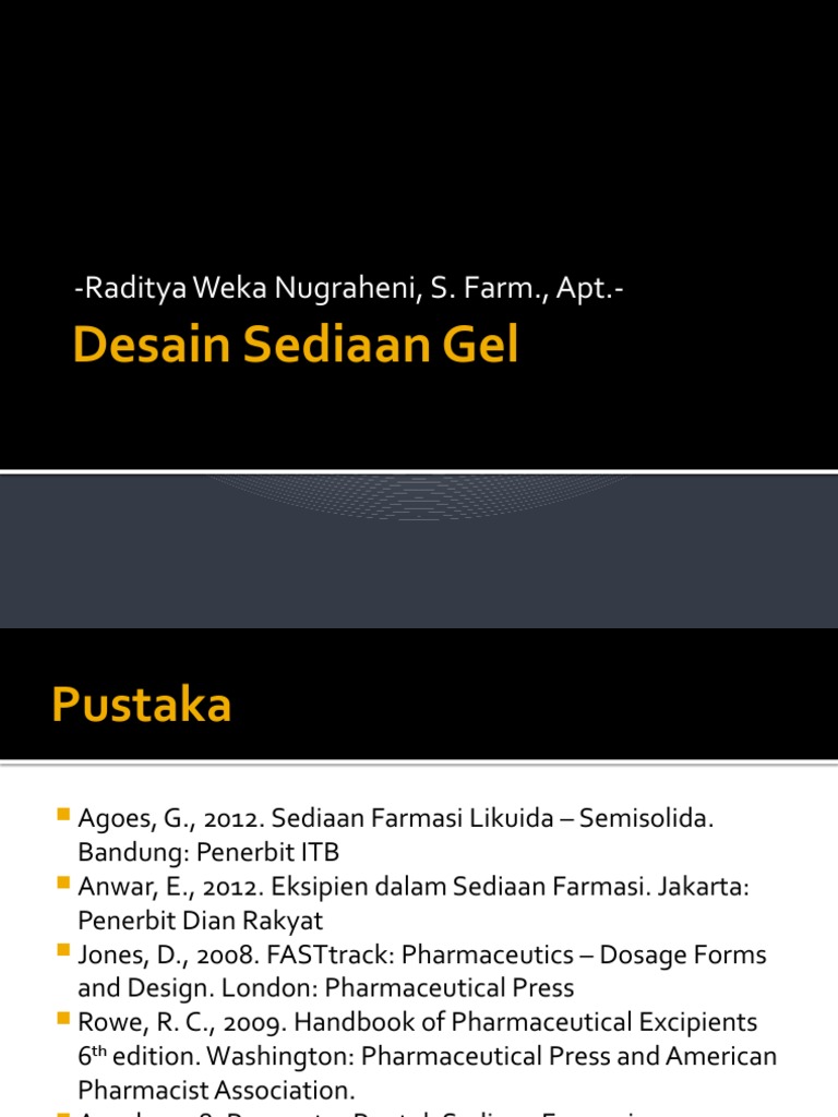 Desain dan Formula Sediaan Gel Farmasi | PDF