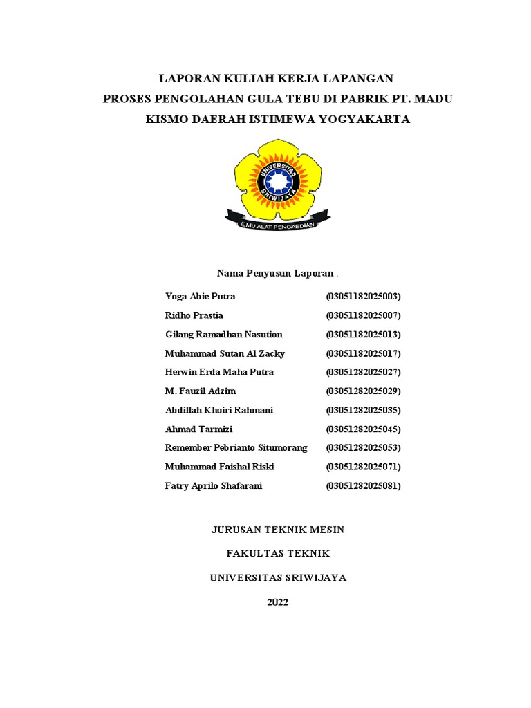 Laporan KKL PT Madukismo Kelas A | PDF