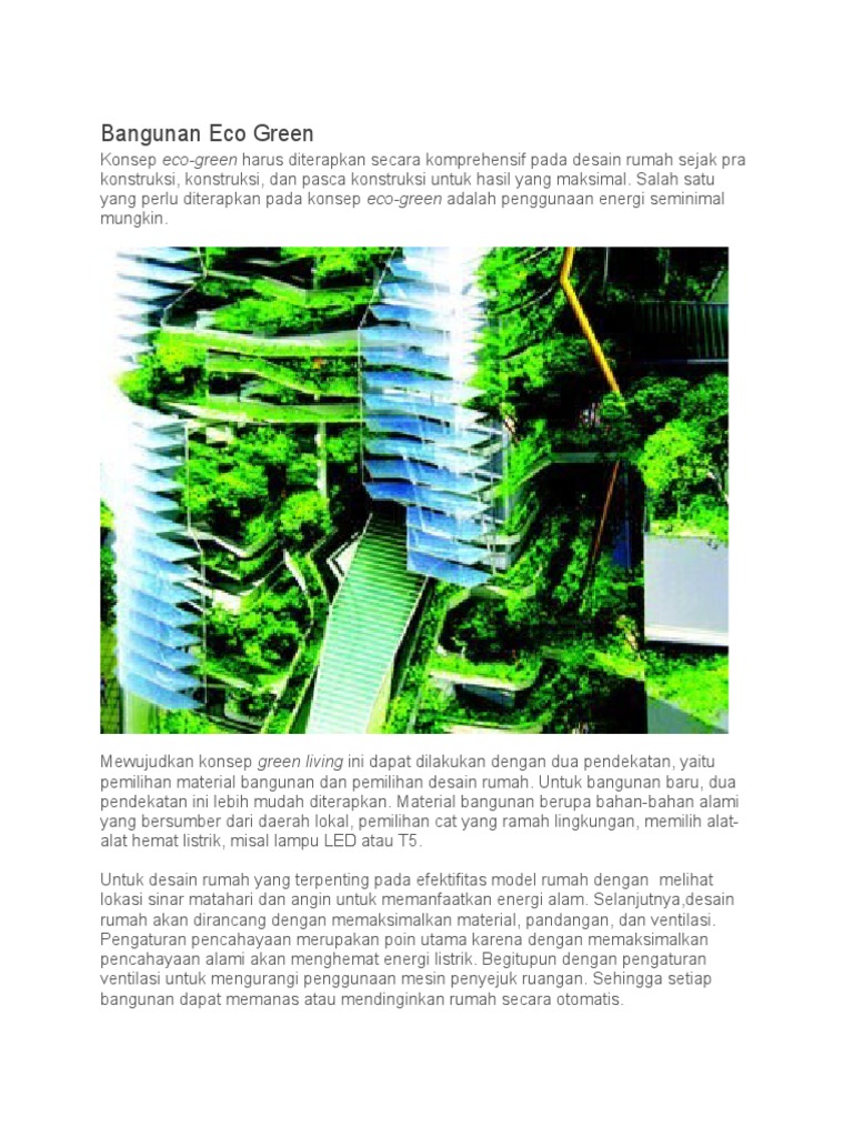Prinsip dan Desain Bangunan Eco Green | PDF