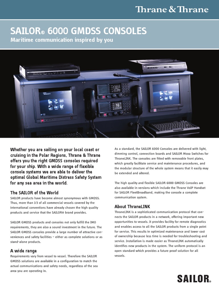 Sailor 6000 Gmdss Consoles Themys Sacom Sailor 6000 Gmdss Consoles ...